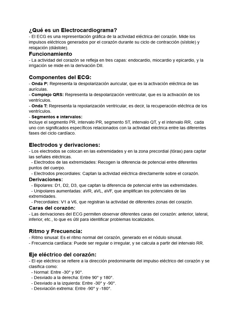 ¿Qué Es Un Electrocardiograma?: Onda P: Complejo QRS: Onda T: Segmentos ...