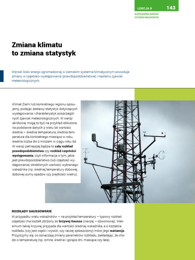 ABC KLIMATYCZNE - 8 - Zmiana Klimatu To Zmiana Statystyk | PDF