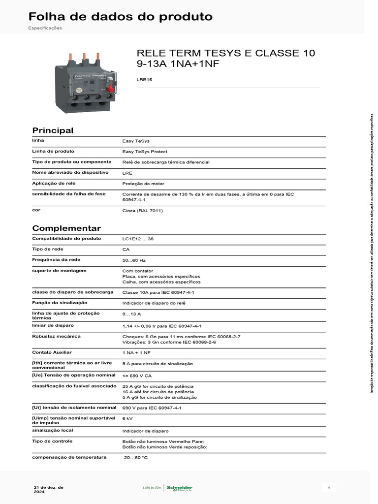 Schneider Electric EasyPact TVS Relé Térmico LRE16 | PDF | Relé ... Schneider Electric EasyPact TVS Relé Térmico LRE16 | PDF | Relé ...