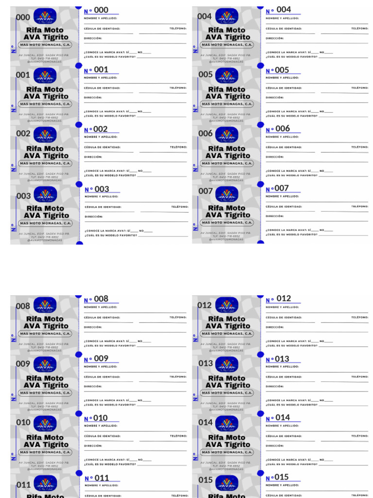 Formato de Tickets | PDF