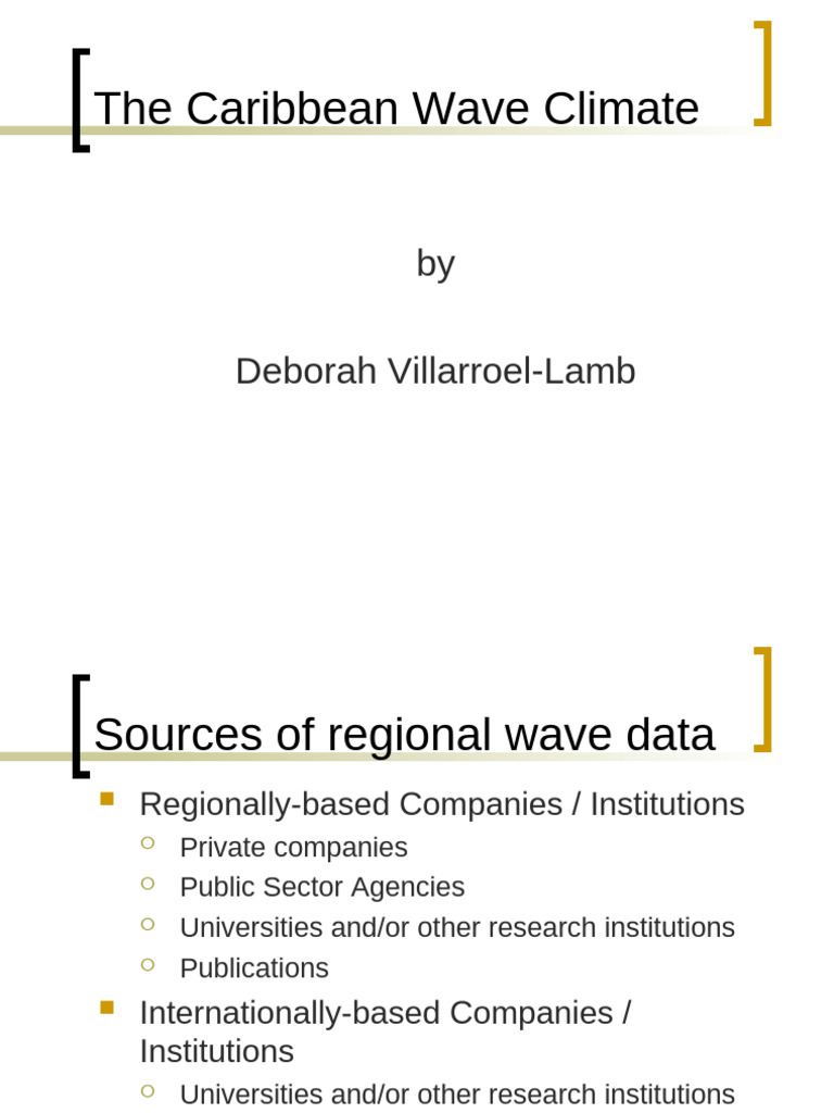 The Caribbean Wave Climate | PDF | Tropical Cyclones | Statistics