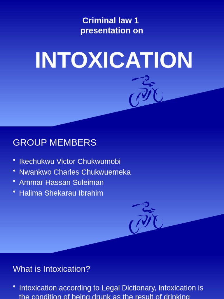 Understanding Intoxication in Criminal Law | PDF | Intention (Criminal ...