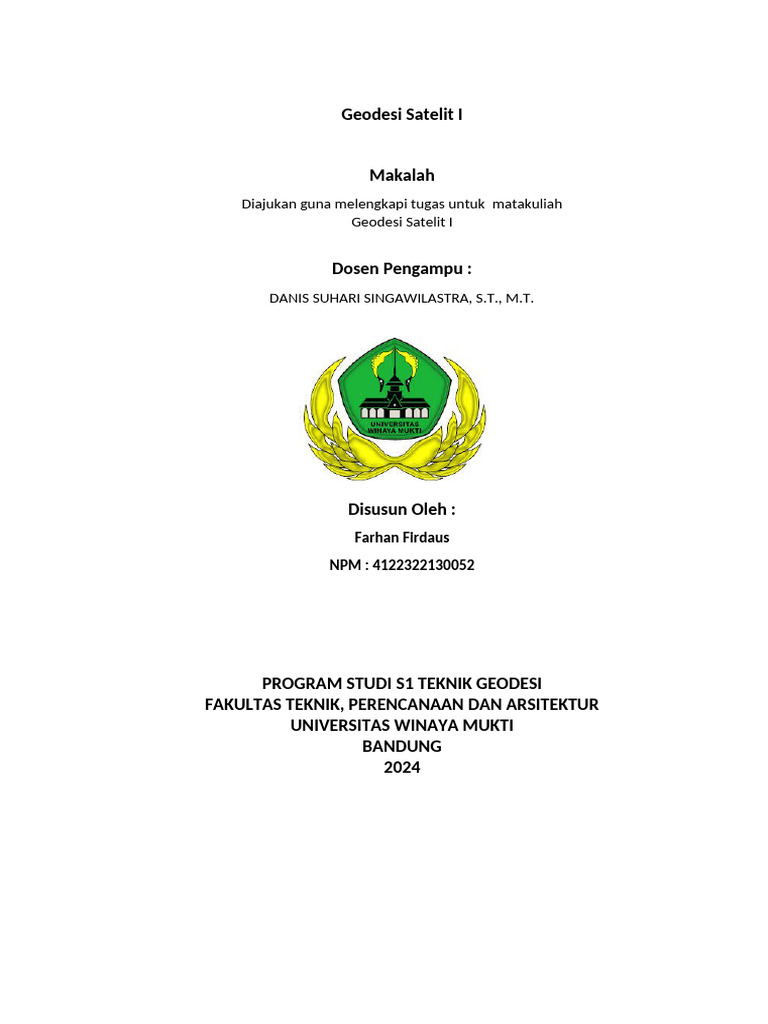 Farhan Firdaus - Geosat I - 4122322130052 | PDF