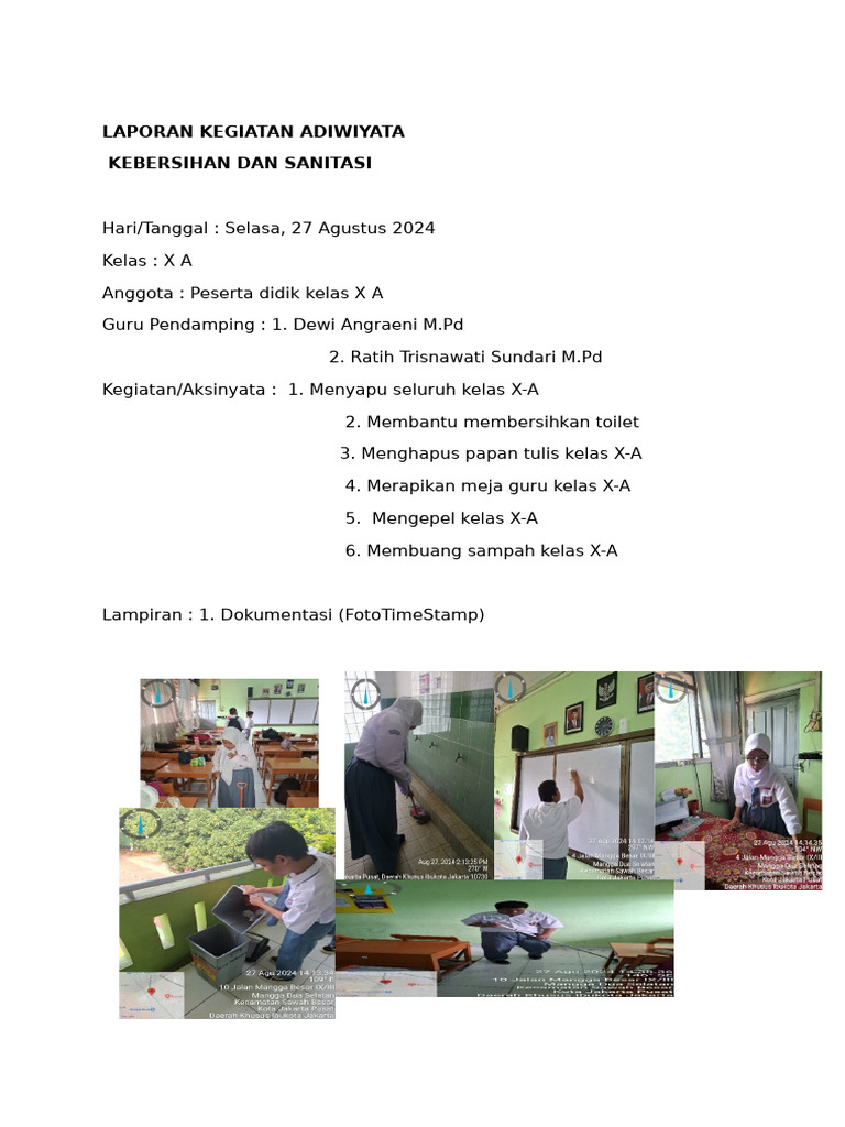 Laporan POKJA Kelas X-A.docx | PDF