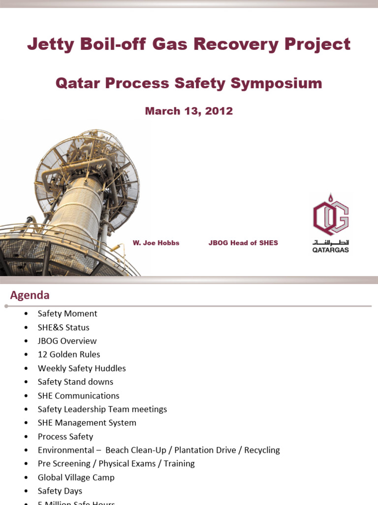 Joe Hobbs - Qatar Process Safety Symposium - JBOG | PDF | Occupational ...
