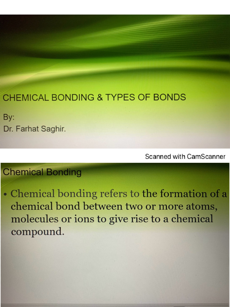 Chemical Bonding | PDF
