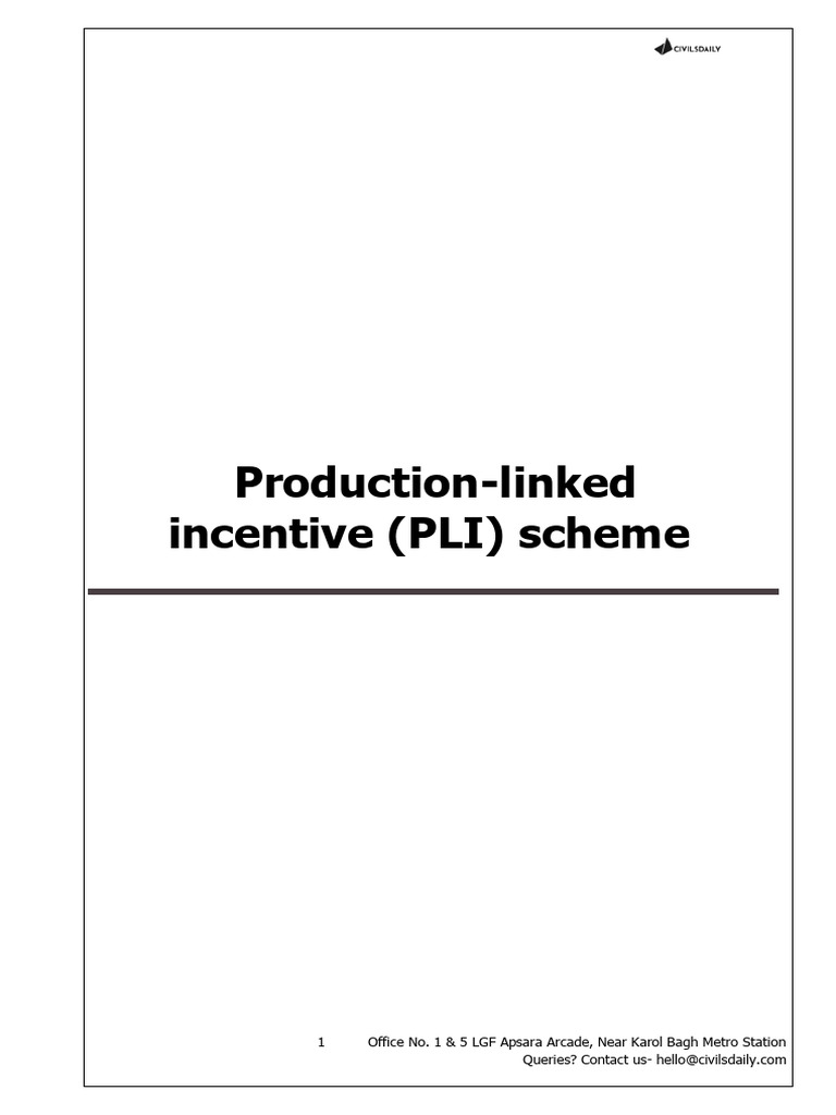 PLI Scheme: Boosting Indian Manufacturing | PDF | Exports | Economies