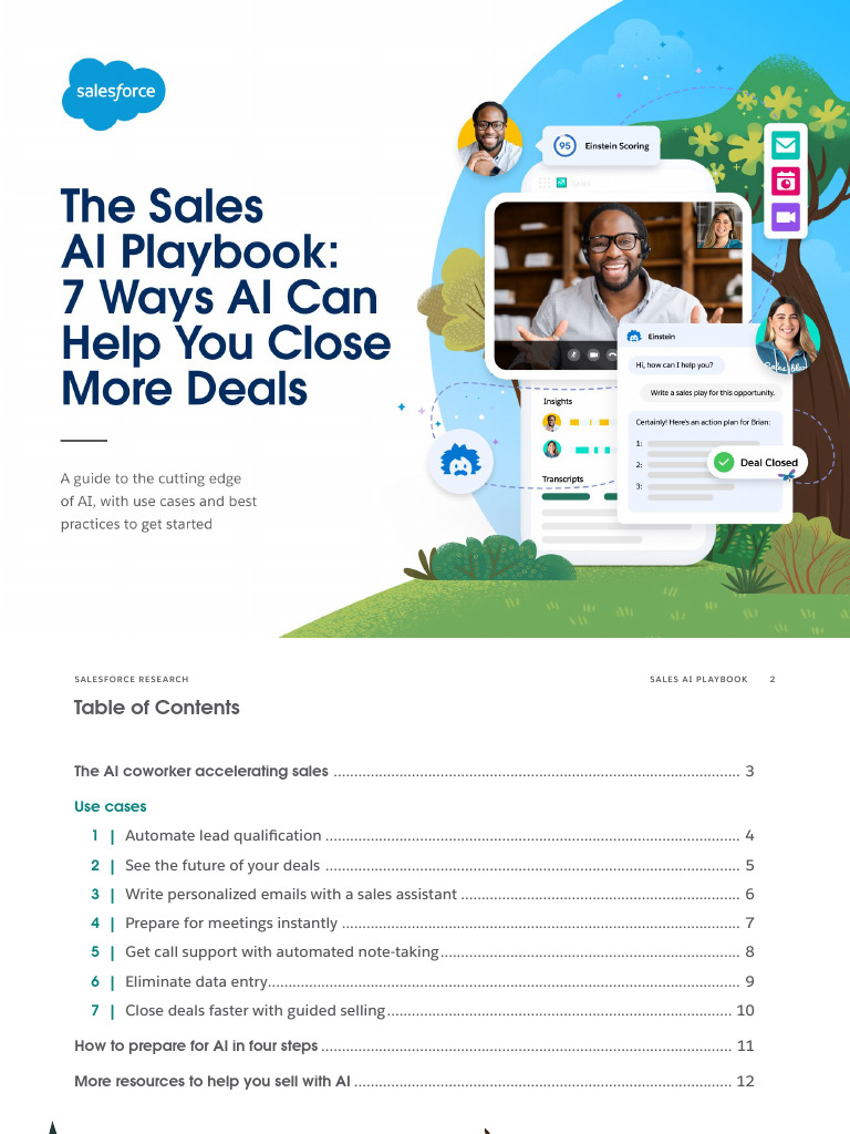 Ai Sales Playbook From Salesforce | PDF | Artificial Intelligence | Intelligence (AI) & Semantics