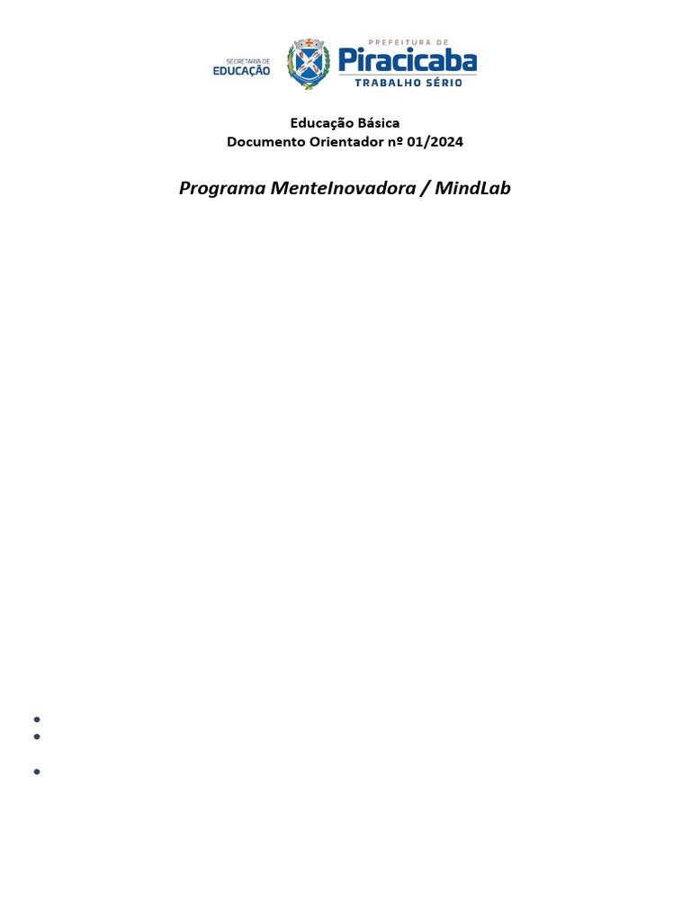 EDB.001 - MenteInovadora MindLab | PDF | Pedagogia | Pré-escola
