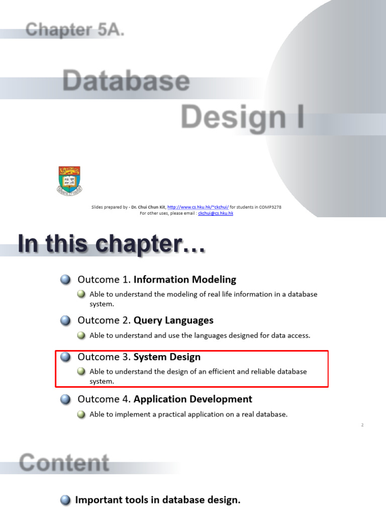 Chapter 5 - A - DBDesign - I | PDF | Computing | Mathematical Logic
