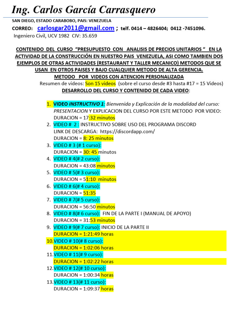 Guia General VIDEOS Y EJERCICIO APU Def | PDF | Tecnología de ...