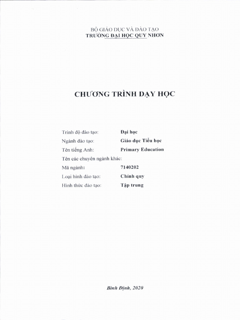 CTDH GDTH năm 2020 | PDF