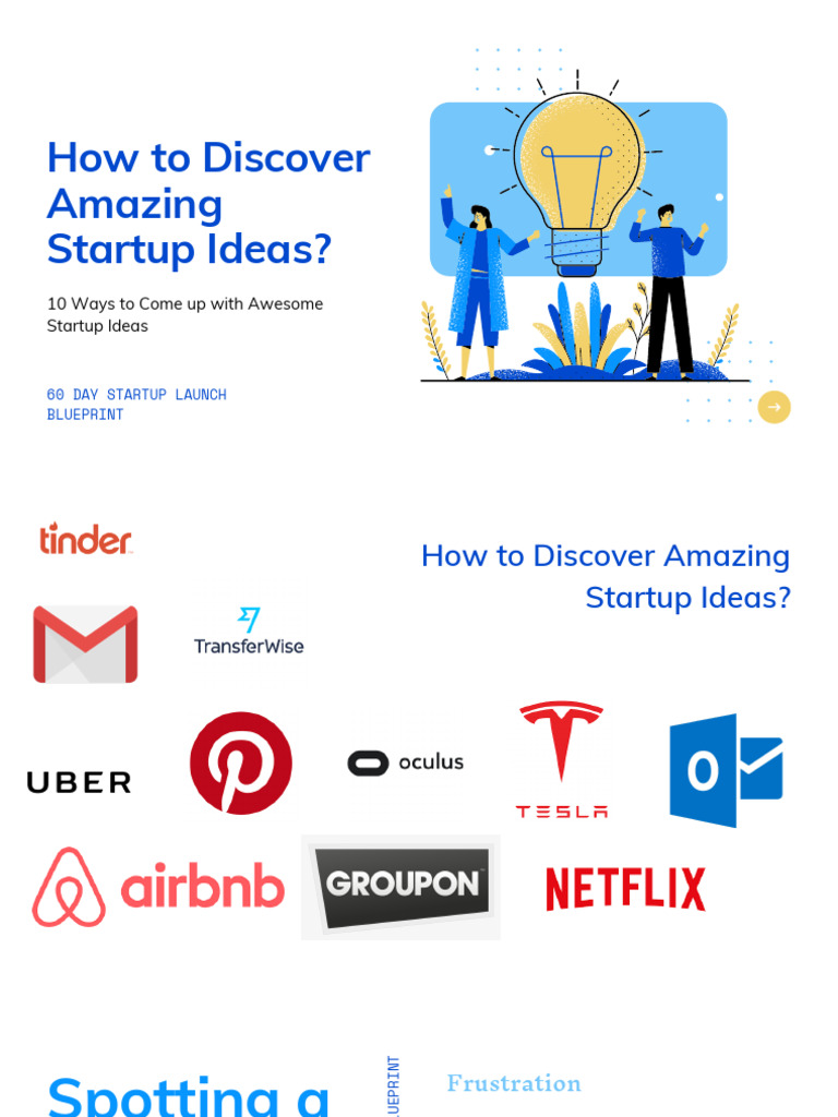 60 Day Startup Launch Blueprint How To Discover Amazing Startup Ideas ...