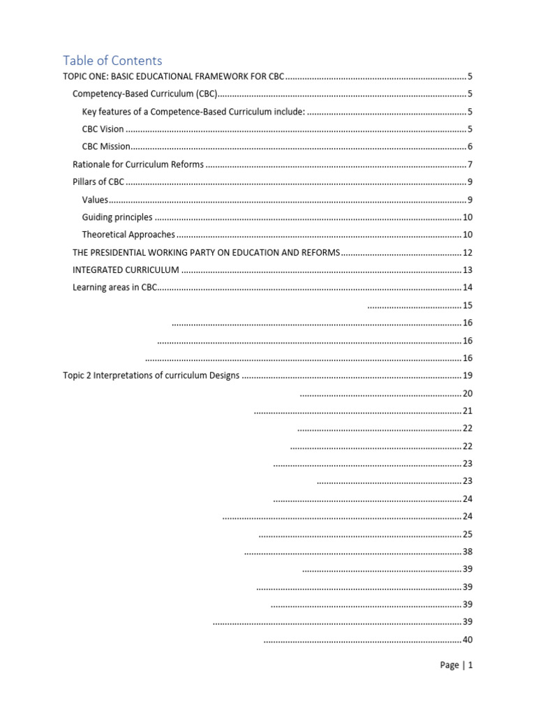 BEM1108 CBC | PDF | Learning | Curriculum