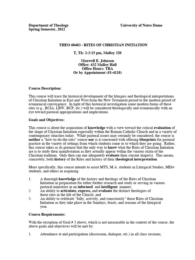 Rites of Christian Initiation | PDF | Confirmation | Baptism