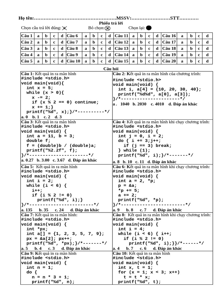 Lap Trinh C - Lan 2 - v1 - Checked - in | PDF