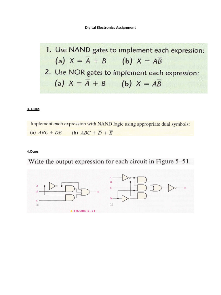 Digital Electronics Assignment | PDF