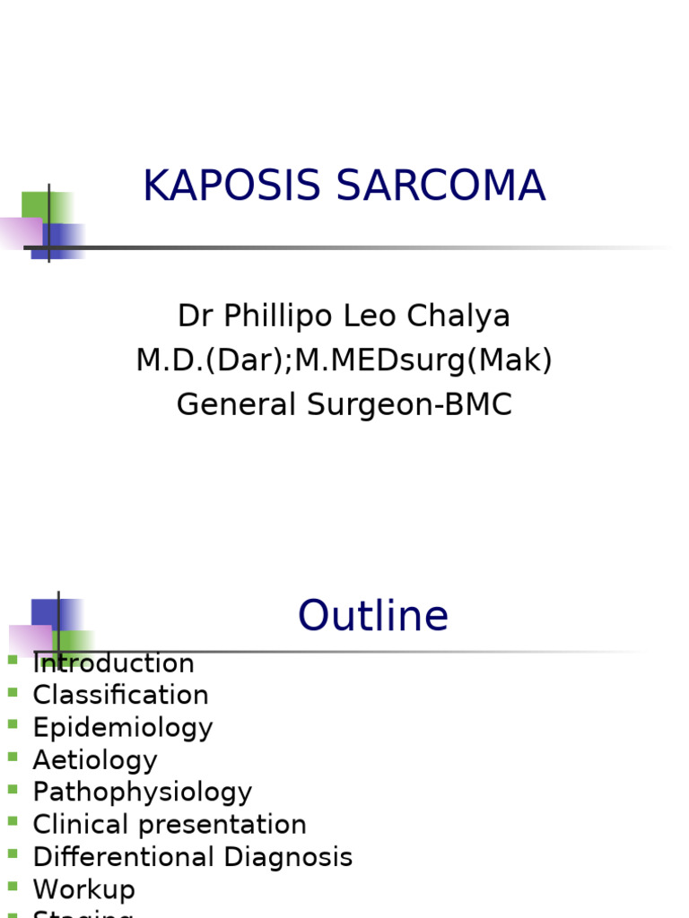 Kaposis Sarcoma-Dr Phillip BMC | PDF | Medical Specialties | Clinical Medicine