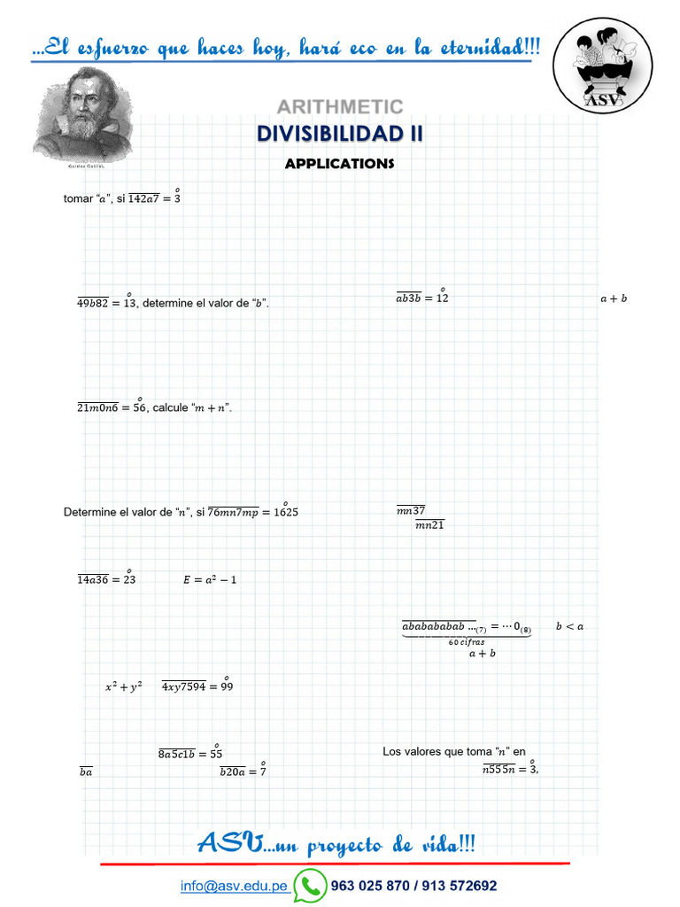 Fa5 Aritmética Galileo Iiib | PDF | Aritmética