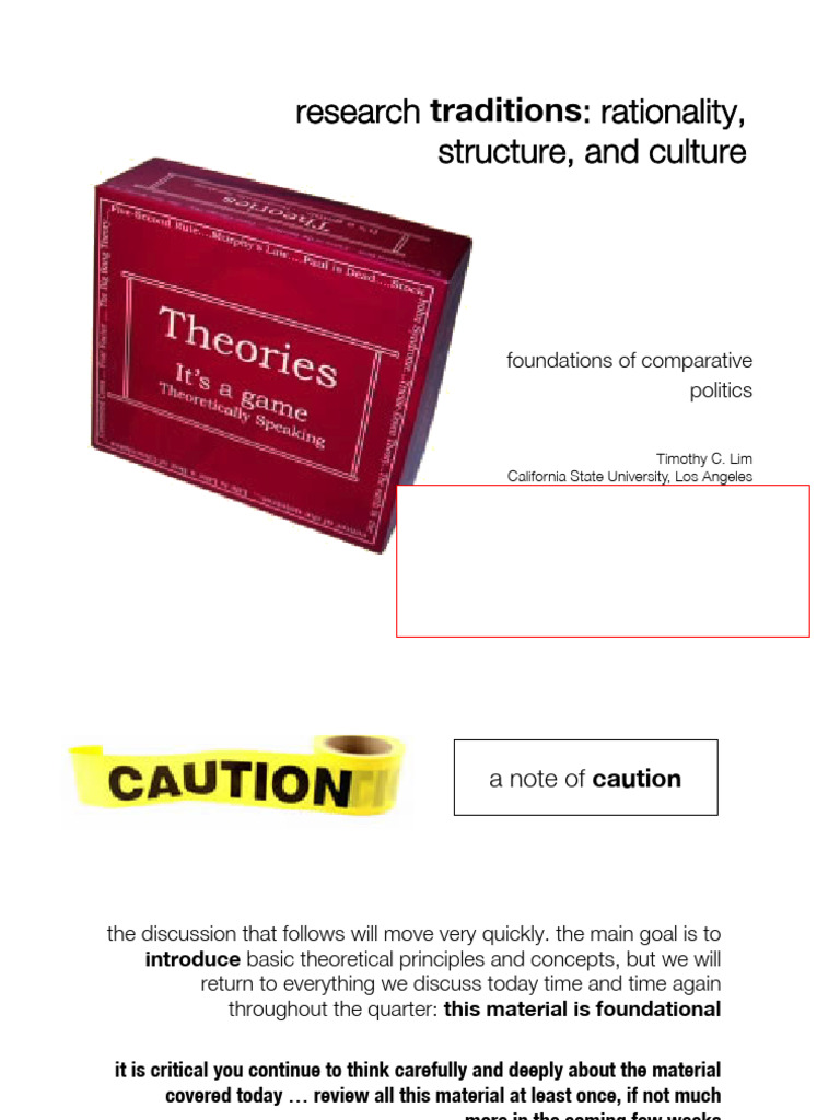 Usa Comparative Theories Guidance | PDF | Rationality | Traditions