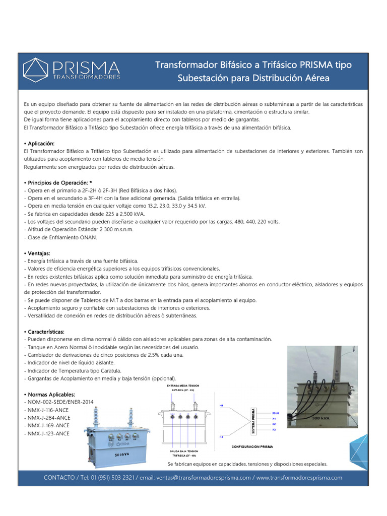 Catalogo PRISMA Subestación | PDF | Transformador | Subestacion electrica