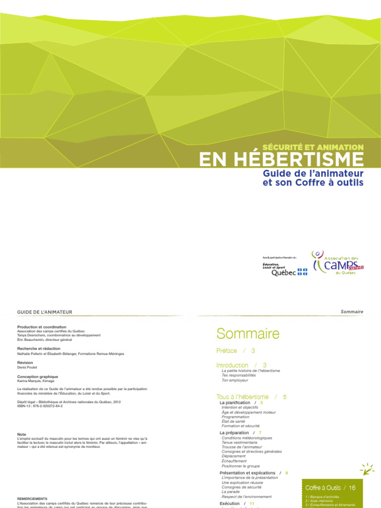 Guide pratique de l'animateur en hébertisme | PDF | Motivation | Motivant