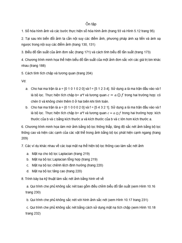 Ôn thi HK1 2024-2025 | PDF