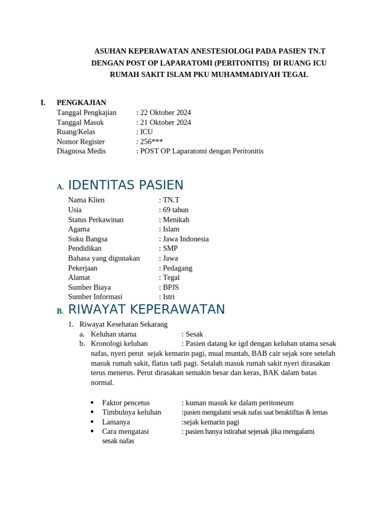 ASKAN ICU 2 Peritonitis - Revisi | PDF