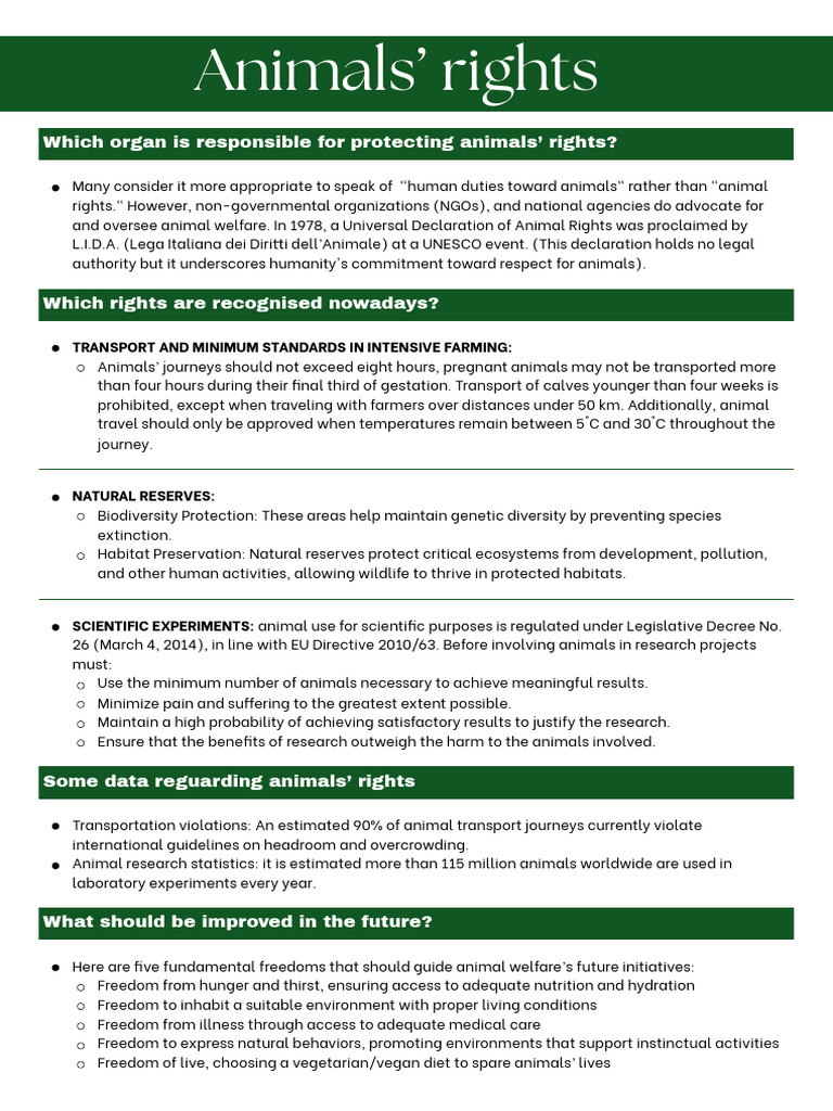 Animals' rights manifest | PDF | Animal Welfare | Biodiversity
