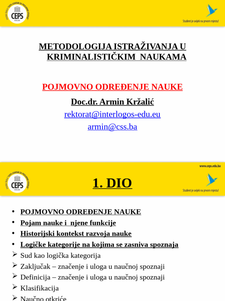 Metodologija II Predavanje | PDF