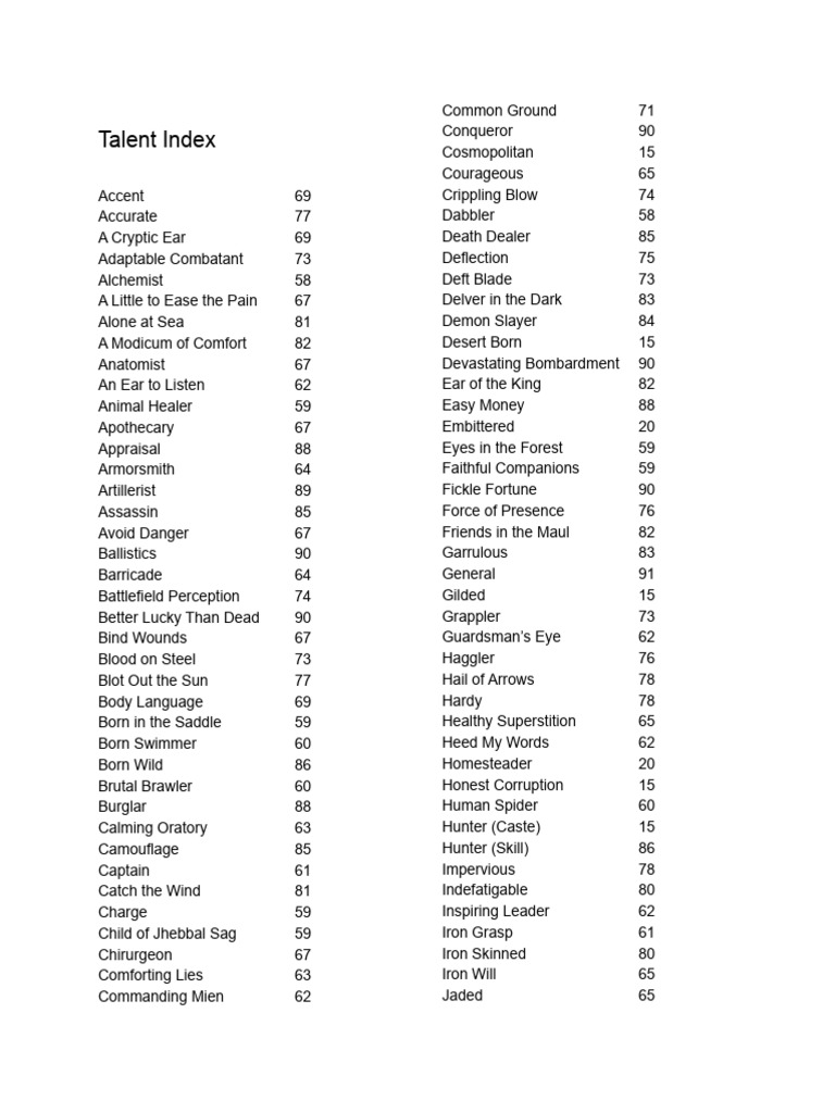 Conan Talent Index | PDF