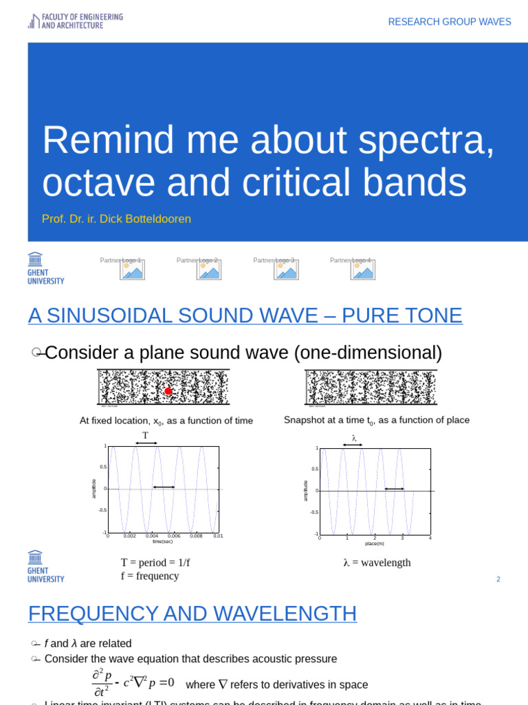 Remind Me About Spectra, Octave and Critical Bands | PDF | Spectral Density | Waves
