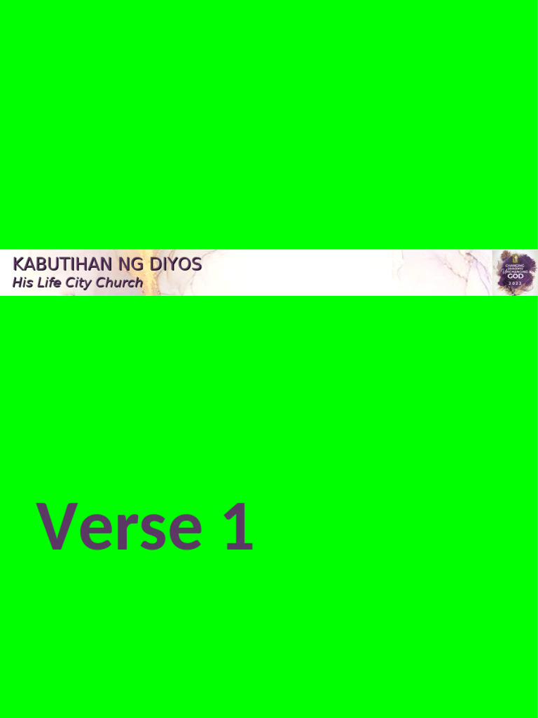 KABUTIHAN NG DIYOS - His Life | PDF