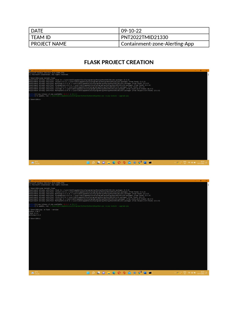 FLASK PROJECT CREATION | PDF