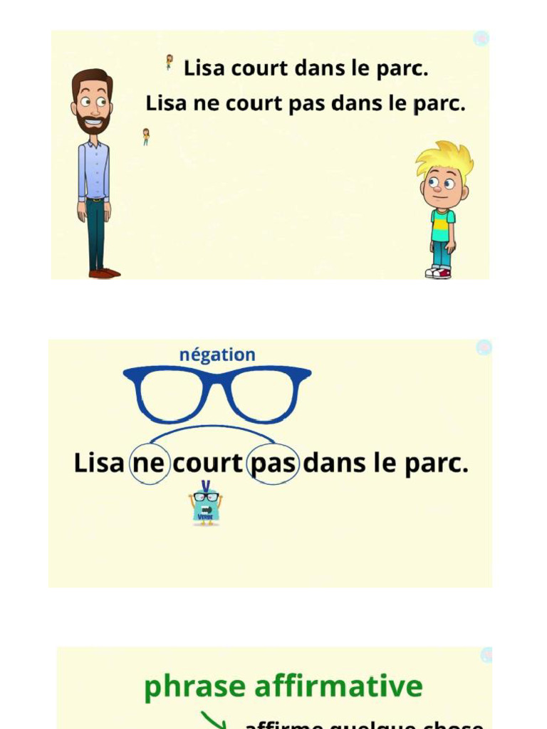 L.3 Phrases Affirmatives Et Negatives | PDF