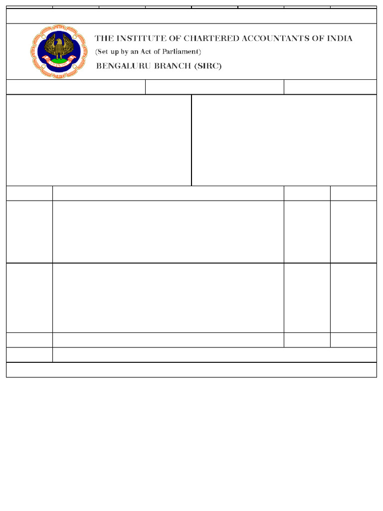 ICSI Event Invoice for CA Students | PDF