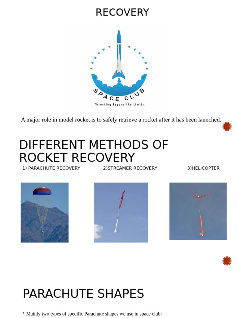 Rocket Recovery Methods and Parachute Design | PDF