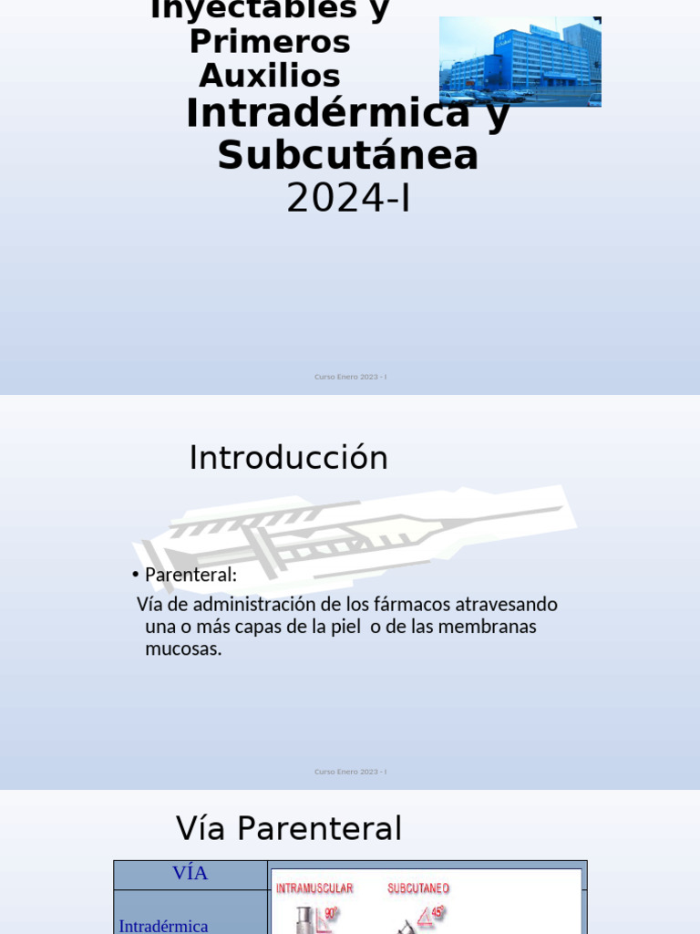 Inyectable I 2024 | PDF | Inyección (medicina) | Cuidado de la salud