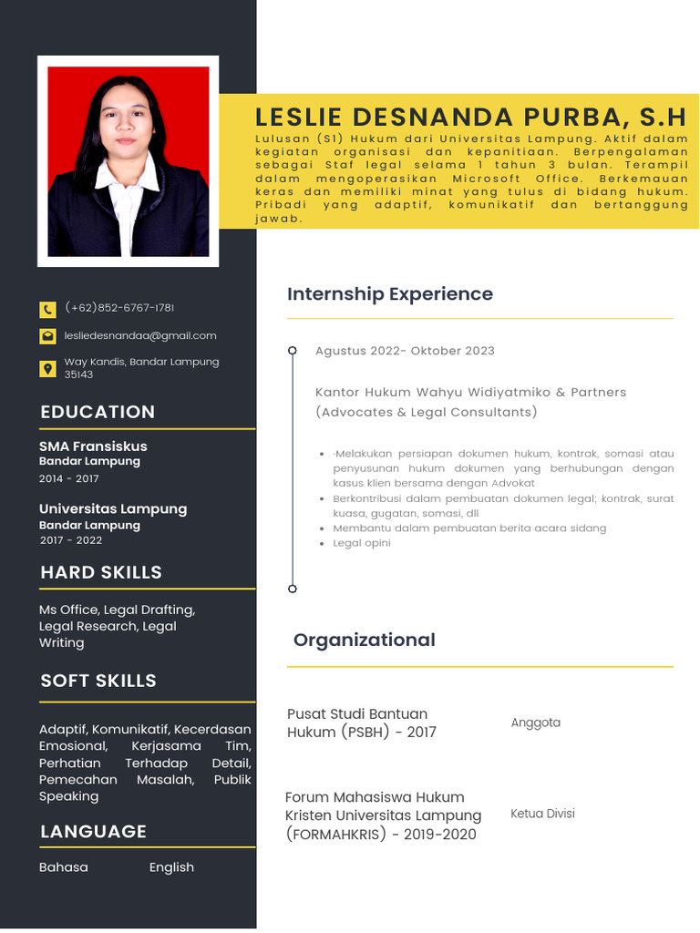 CV Leslie Desnanda Purba | PDF