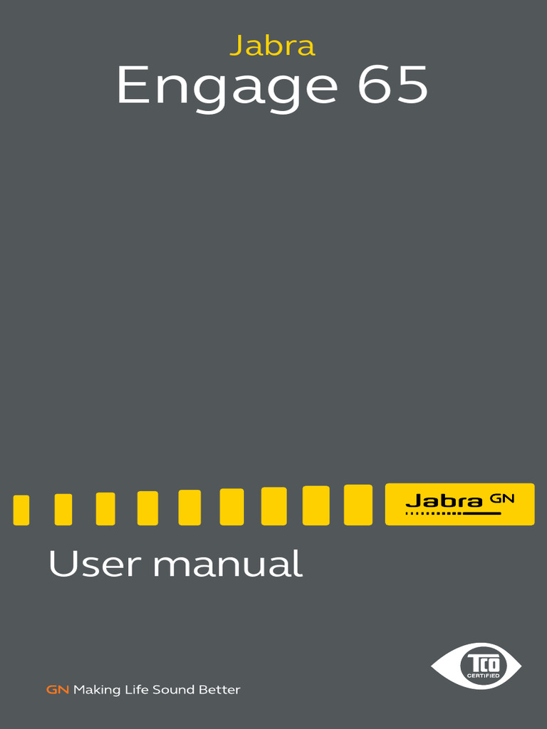 Jabra Engage 65 User Manual - With TCO - EN - English - RevF | PDF ...