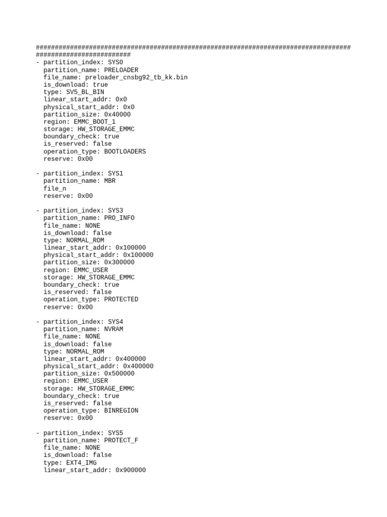 MT6592 Android Scatter | PDF | Computer Architecture | Embedded Linux Distributions