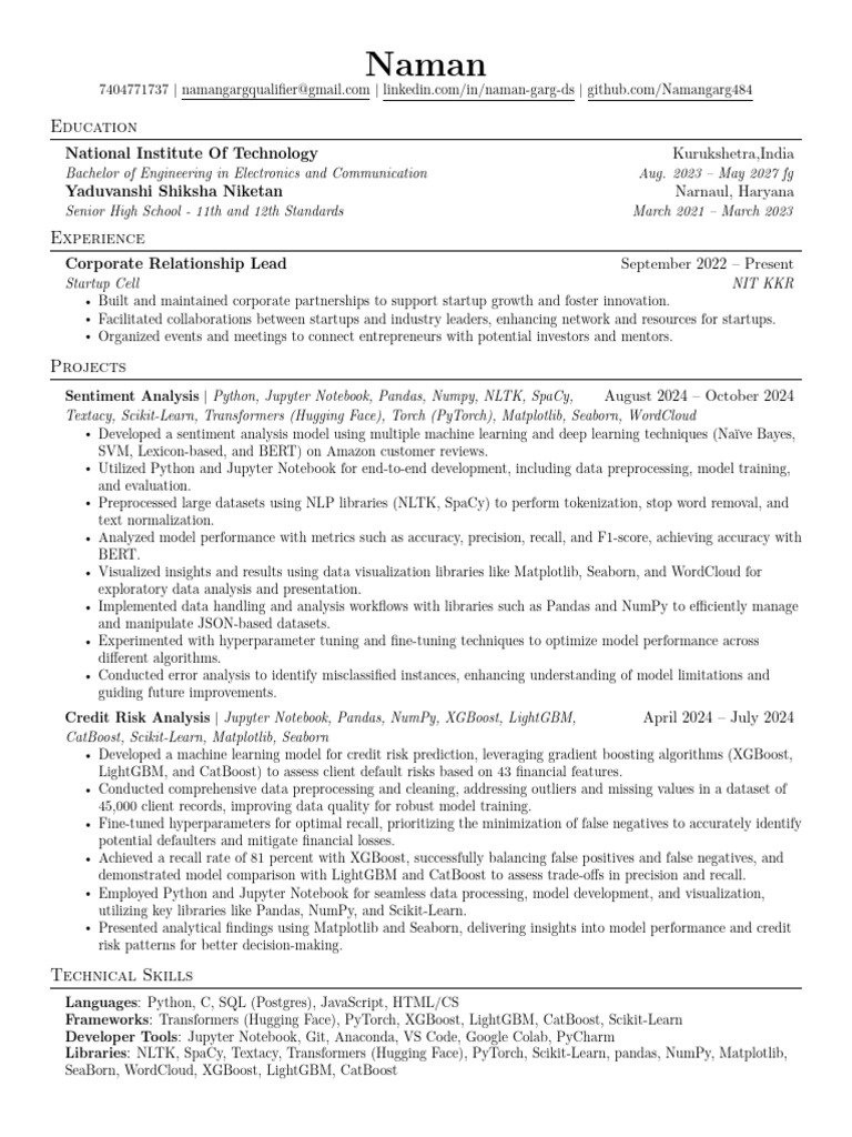 Jake_s_Resume (1) | PDF | Machine Learning | Python (Programming Language)