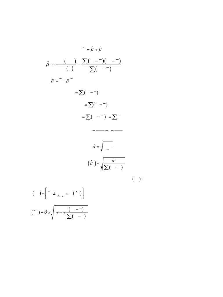 Regression Analysis Formulas Guide | PDF