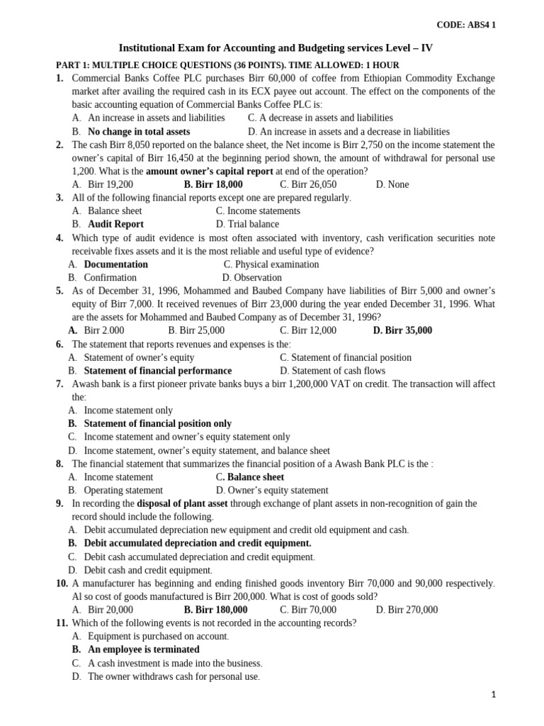 Coc Level 4 Theory New | PDF | Debits And Credits | Expense