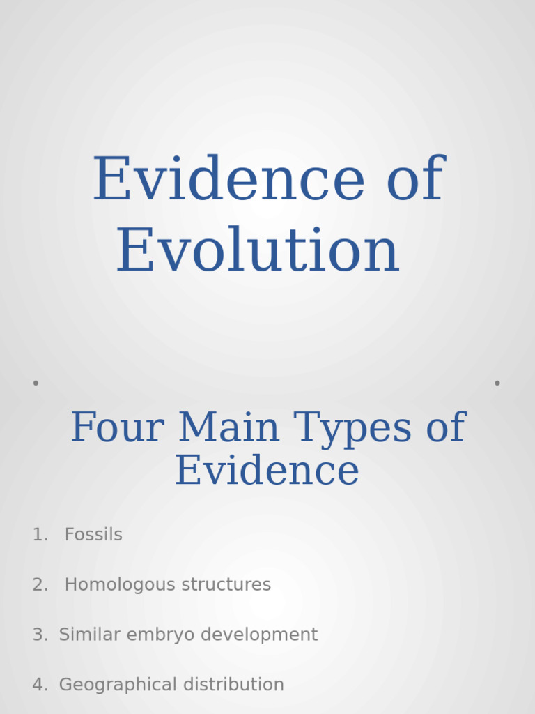 Evidence of Evolution | PDF | Evolution | Homology (Biology)