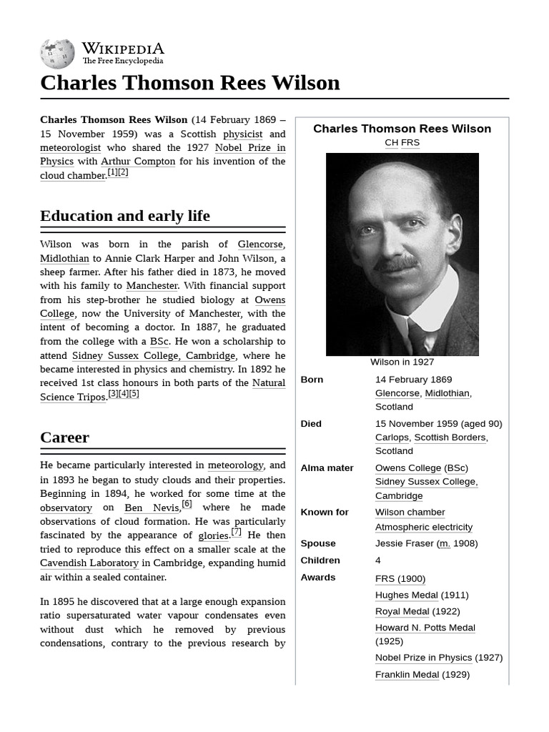Charles_Thomson_Rees_Wilson | PDF | Physical Sciences
