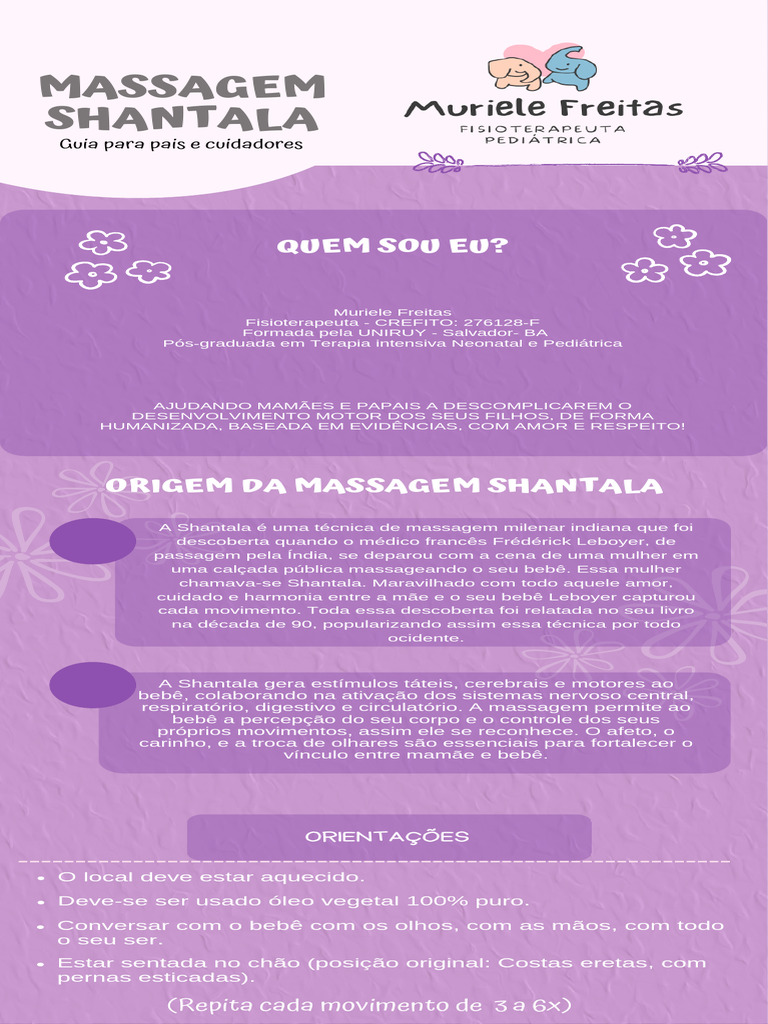 Massagem Shantala para Bebês: Guia Prático | PDF