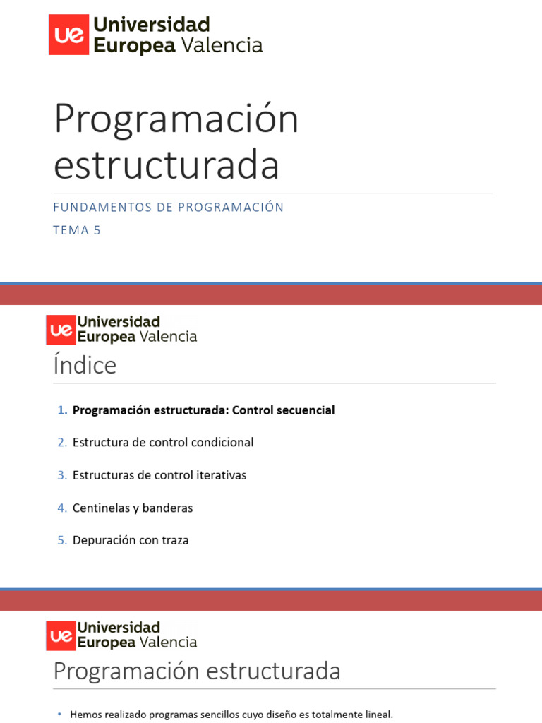 5. Programacion estructurada | PDF | Ingeniería Informática | Ciencias de la Computación