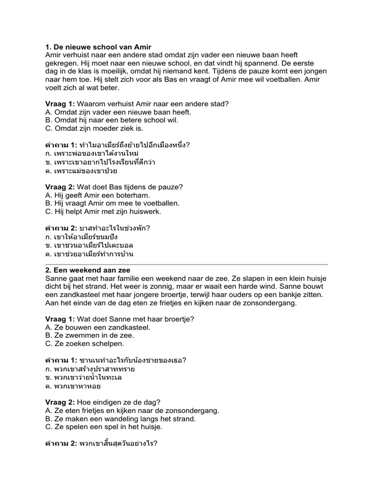 Proefexamen Inburgering A2 leesvaardigheid-part3-MAD | PDF