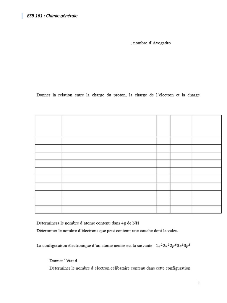 Configuration électronique de Fe2+ | PDF | Liaison chimique | Atomes